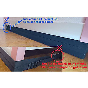 2 Pack Toy Blocker for Under Couch, Under Bed Blocker for Pets, Stop Toys from Going Under Sofa or Furniture, Adjustable Elastic Gap Bumper Stopper Guards for Bed Underneath (12Ft by 2 inch, 2pcs)