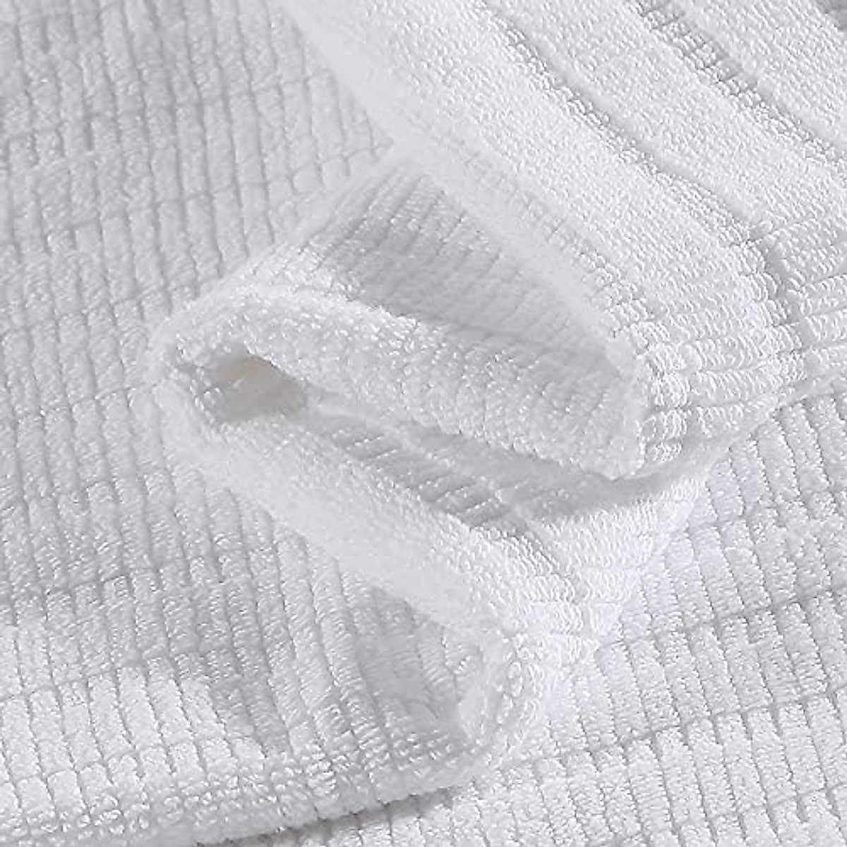 Eddie Bauer Home | Preston Collection | Bath Sheet Set - 100% Cotton, Lightweight & Quick Drying, Machine Washable Easy Care, 2pc, White