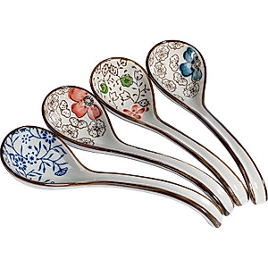 Ceramic Soup Spoon 4 pcs Hand-Made