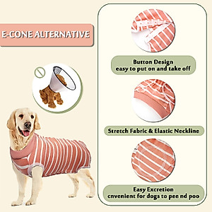 Hipet Dog Onesie Dog Surgery Recovery Suit for Male Female Surgical Suit for Spay and Neuter E-Collar & Cone Alternative Anti-Biting Lick Wound