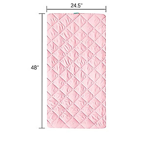 Sheet for Regalo My Cot Portable Toddler Bed, Joovy Travel Cot (Sheet Only, Bed not Included), Soft Padded Cover, Pink