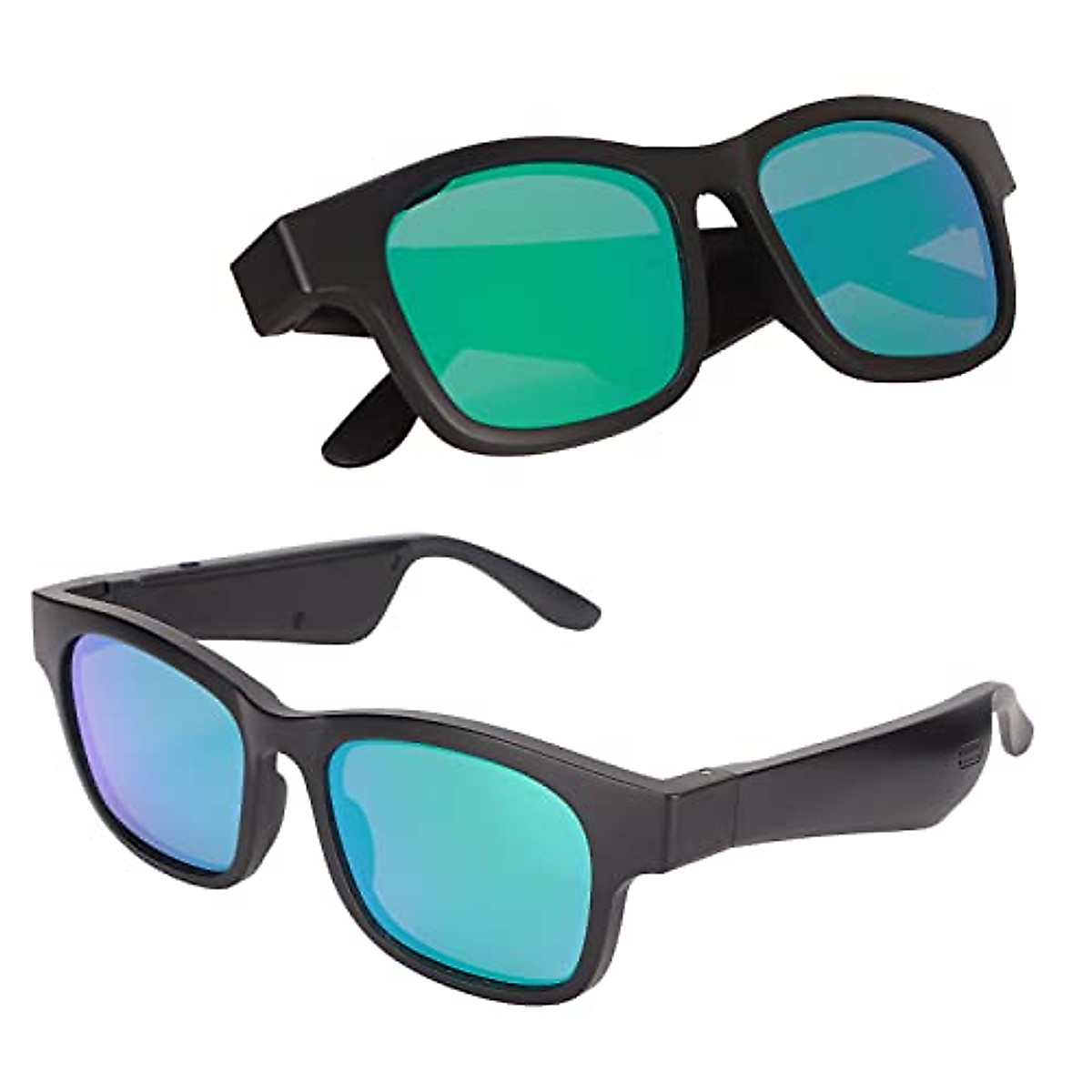 Gaeirt Bluetooth Sunglasses, Smart Bluetooth Sunglasses High Resolution Portable for Commuting(Green)