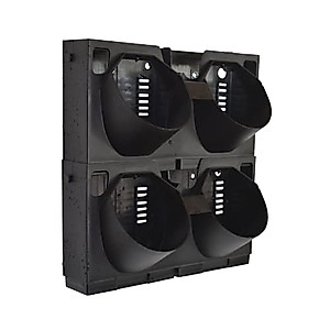 Living Walls Direct Wall Planter | Bustani 2x2 Vertical Garden | 4 Pot Living Wall Planter - Easy to Create Indoor Living Wall for Home/Office | Great Decor for Patios & Entryways | Made of Plastic