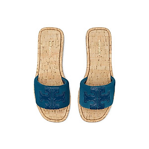 Tory Burch Double T Sport Slide Summer Jeans 9 M