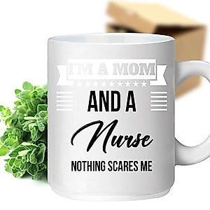 Answer: Adorable Nurse Mom Gifts - Womens Sweat Quote - Birthday Present for Daughter - 11 Oz White Ceramic Coffee Mug