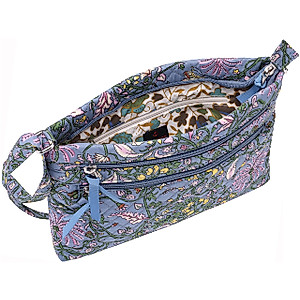 Brentano Cotton quilted Multi-zipper crossbody purse (BOHO WILDERNESS)