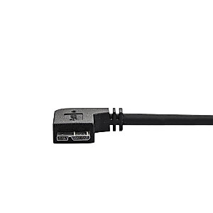 StarTech.com 2m 6 ft Slim Micro USB 3.0 Cable M/M - Right-Angle Micro-USB - USB 3.0 A to Micro B - Angled Micro USB - USB 3.1 Gen 1 5Gbps (USB3AU2MRS), Black