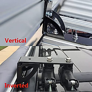 LicBund 813402 50mm Awning Bracket Gusseted Awning Holder Compatible with Thule Rhino Heavy Duty Bar 3 Awning Bracket