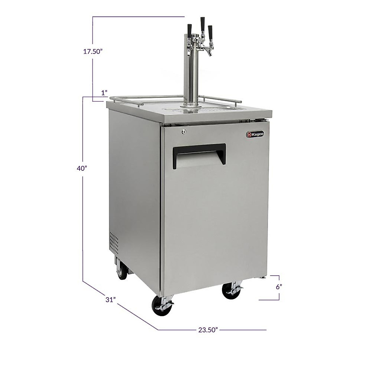 Kegco kegerator, Triple Tap, Stainless Steel