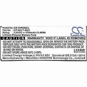 Estry 1700mAh Battery Replacement for CP-BATT-8821 GP-S10-374192-010H 74-102376-01 Battery, Compatible with 8800