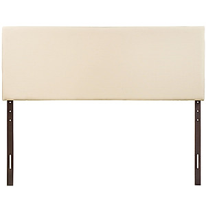 Modway Region Linen Fabric Upholstered Queen Headboard in Ivory