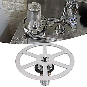 Stainless Steel Automatic Cup Rinser, High Pressure Glass Rinser Washer, Practical Cup Holder for Bar Kitchen Sinks, Multi Angle Spray Hole Flushing, Easy to Install