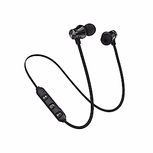 MOHALIKO Wireless Earbuds, Earbuds, Bluetooth 4.2 Headphones, XT11 in-Ear Wireless Bluetooth Sport Magnetic Headset Stereo Music Earphones for Work, Home Office Black