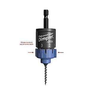 Adjustable DIMPLER ® Drywall Bit - Perfect for Converting Electric and Impact Drills into a Drywall and Deck Screw Gun holds the screw with a Powerful Magnet.
