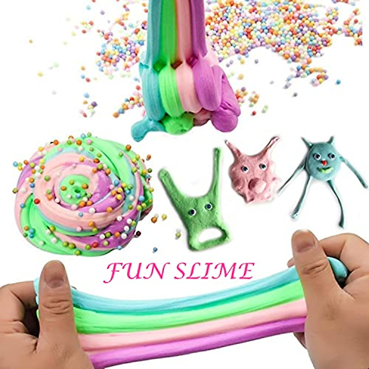 sloueasy 16 Pack Butter Slime Kit, with Mint Slime, Watermelon Coffee Lemon Rainbow and Cake Super Soft & Non-Sticky, Birthday Gifts for Girl Boys