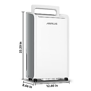 AIRPLUS 4,500 Sq.Ft 70 Pint Dehumidifiers for Basement and Home-Dehumidifier with Drain Hose,Efficient,Energy-with Dual Protection and 4 Smart Modes,24H Timer,Defrost,for Bedroom,bathroom,Large Room