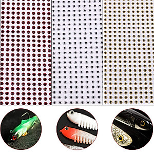 500PCS 3D Eyes Fishing Lure for DIY Lure Baits Making 3mm4mm5mm Lifelike Fish Eye Artificial Fake Eyes Fish Bait Eye(5mm Silver)