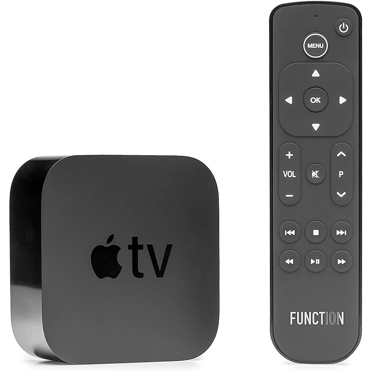 Function101 F101-ATVRM 2-Pack | Replacement Button Remote for Apple TV | Infrared Connectivity | 2 AAA Batteries Included
