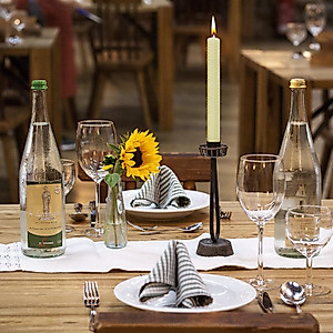 100% Pure Beeswax White Taper Candles 8 Inch 16 Pack, Smokeless Dripless Wax Candles, Handmade Beeswax Candle for Home Gift Ideas, Chrismas Candles, Halloween Candles for Decoration (White-8 Pair)