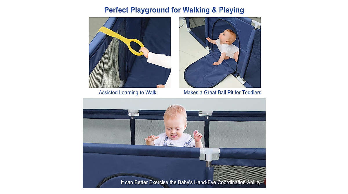 CROSDE Baby Playpen & Ball Pit - Safe Play Area