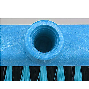 JEBBLAS Yard Brush,Garden Broom,Outdoor Sweeping Brush,Heavy Duty Brush,Garden Brushes,Long Handle with Stiff Bristles Brooms(Blue,18")