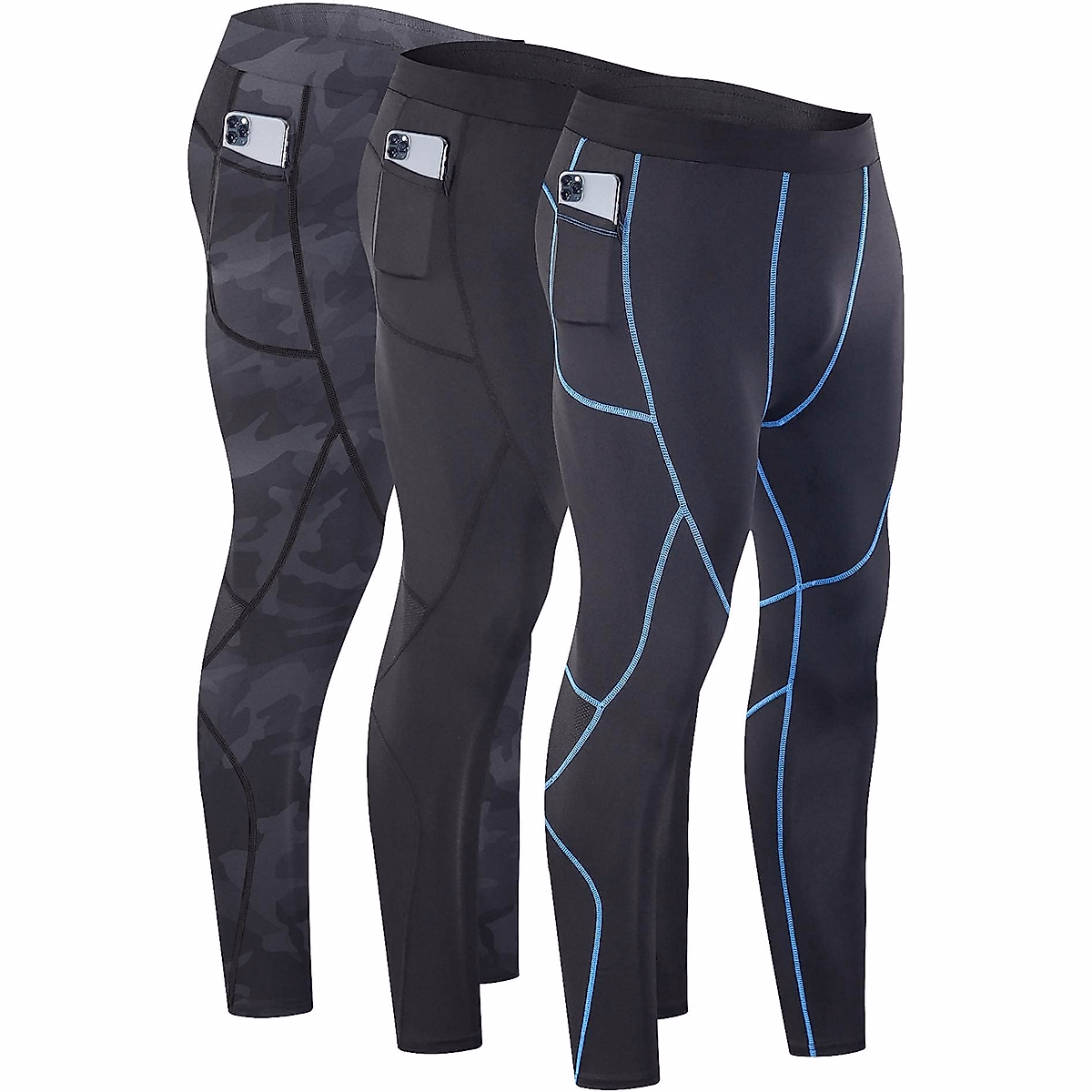 Milin Naco Men's Compression Pants Compression Leggings Sports Compression Pants & Tights Running Tights Ski Base Layer