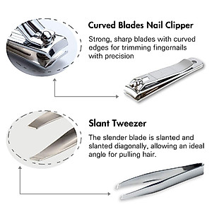 [Made in Korea] Nose Hair Trimmer for Men Set,Birdie Set, with Nail Clippers and Tweezers, Manual, Battery-Free, Waterproof, Painless, Patented Mechanism RET-4