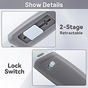 Mini Ceramic Box Cutter, 2-Stage Retractable Box Opener, Mini Magnetic Package Opener with Safety Lock, Small Utility Knife Ceramic Blades with Keychain Hole 3-pack