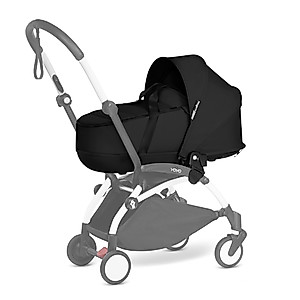Babyzen YOYO 0+ Bassinet, Black - Includes Thick Double Mattress, Ventilated Shell & Canopy - Requires YOYO2 Frame (Sold Separately)
