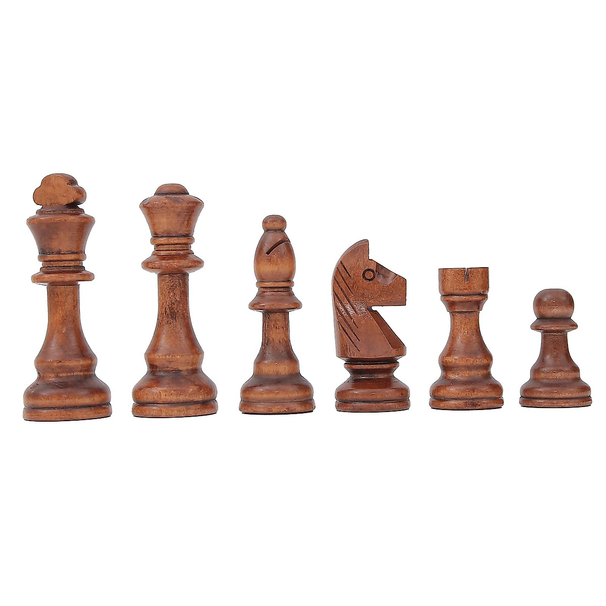 LuckyWish Large Wood Chess Pieces,4.3 Inch King,Chess Pieces Only, No Board
