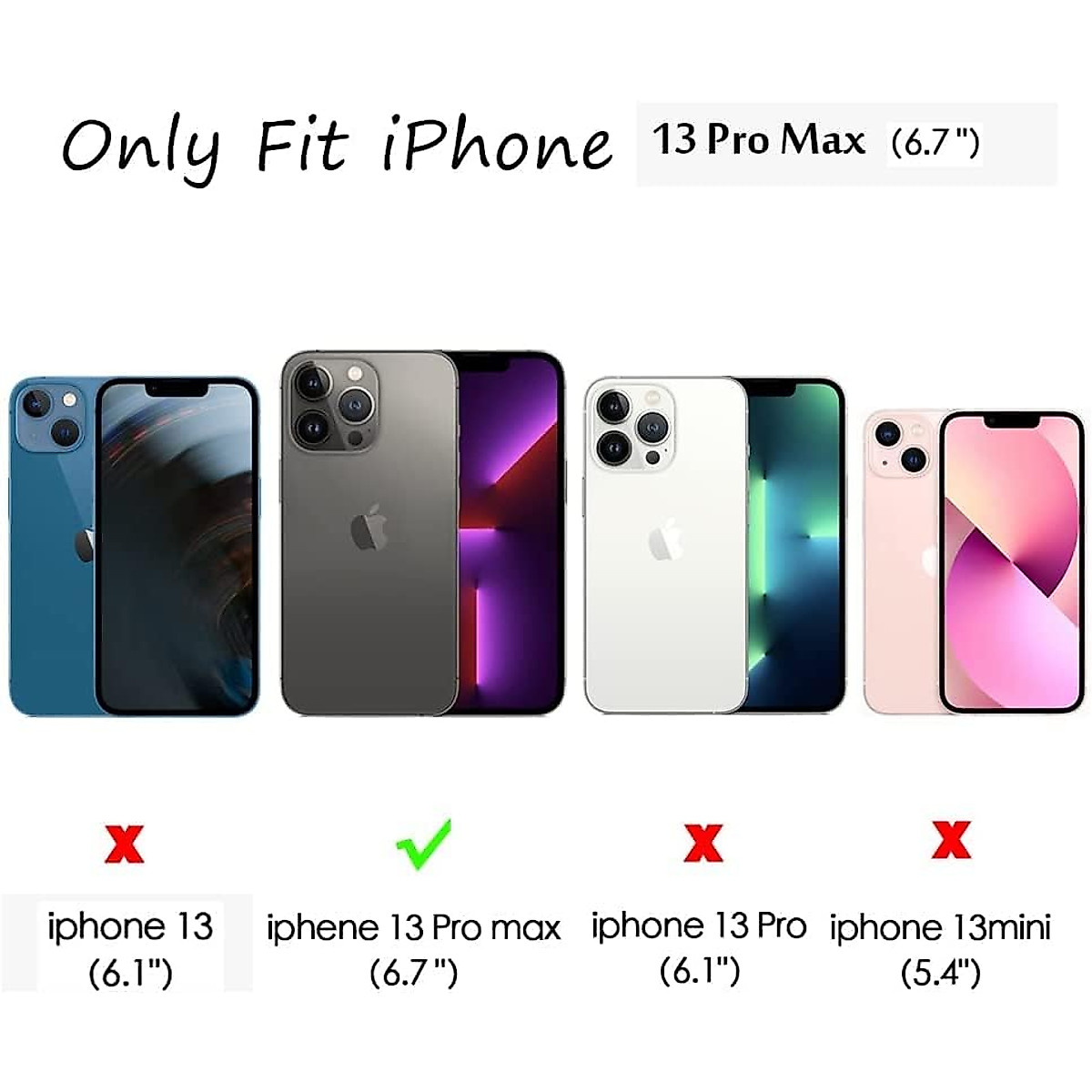 MINSCOSE Compatible with iPhone 13 Pro Max Case,Cute Neon Bright Color with Bling Glitter Diamond Camera Protector, Clear Crystal Phone Case for Women Girls-Dark Purple