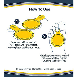 Dr. Scholl's Metatarsal Pads to Distribute Pressure with Every Step, 1 Count (Pack of 1)