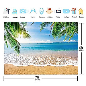 GYA 7x5ft Tropical Beach Background Photo Props for Studio,Wedding,Party Photography Backdrops Vinyl