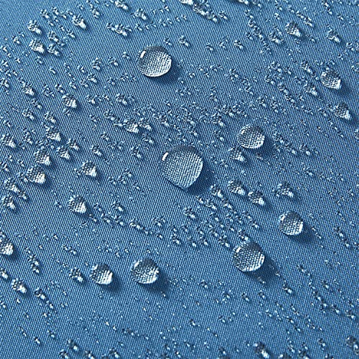 puredown® Outdoor Waterproof Throw Pillows, 16 x 16 Inch Feathers and Down Filled Decorative Square Pillows for Garden Patio Bench, Pack of 2, Blue