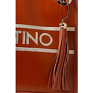 Valentino Bags by Mario Valentino Luisa Lavoro Gold Brick Red One Size