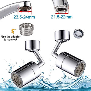 OUPUSES Newest Universal Splash Filter Faucet, 720° Rotatable Faucet Sprayer Head with Durable Copper, Anti-Splash Movable Tap Head Water Saving, Faucet Aerator Leakproof Design with Double O-Ring