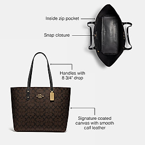 COACH Town Tote, Brown Black