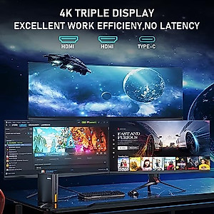 ACEMAGIC Mini PC Intel i7-11800H(8C/16T up to 4.6GHz) 16GB DDR4 512GB SSD, Mini Desktop Computers Support 4K Triple Display/USB3.2/Type C/HDMI/WiFi6/BT5.2, Mini Gaming PC for Office,Business,Home