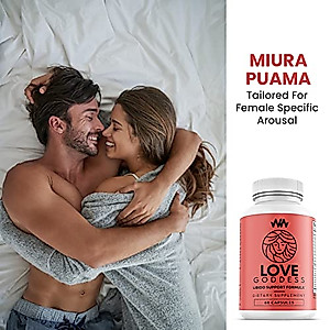 Womens Supplement That Boosts Libido | Enhance Intimacy, Passion and Desire | Miura Puama for Female Specific Arousal | Love Goddess | Vitamin | Warped Wellness