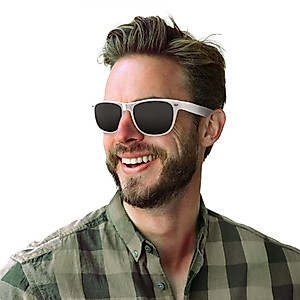 Windy City Novelties - 12 Pack - Retro White Sunglasses Bulk for Kids Adults | Party Favors 4th of July Party Supplies, Raves, EDM Concerts, Summer Beach Parties, Cosplay