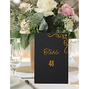 Table Numbers, Gold Table Numbers, Table Numbers 1-48, Wedding Table Number For Head Table Gift Table, Double Sided Wedding Table Numbers, 4x6 inches, Table Numbers For Wedding Reception