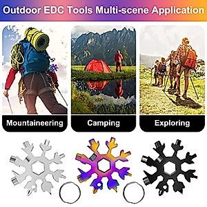 18-in-1 Snowflake Multitool, 9 Packs Stainless Steel Snowflake Wrench/Bottle Opener/Screwdriver Kit, Stainless Steel Portable Star Tool for Christmas Great Gifts