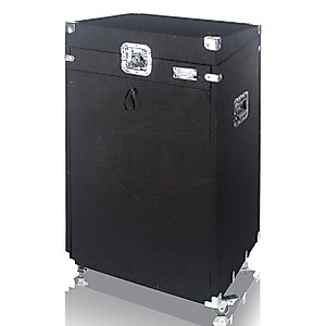 Griffin Ultimate Rackmount Studio Mixer Flight Road Case 25U Mount Space Pro-Audio Amp Cabinet Travel Trunk For Music Gear Recording Equipment | Portable DJ Sound Booth Rack Stand Carpet PA Cart