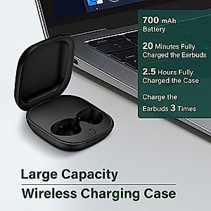 Replacement Charging Case Compatible for Beats Fit Pro, Wireless Charger with Built-in 700mah Battery and Bluetooth Pairing Sync Button, Portable Fast Charging Case (No Earbuds), Black