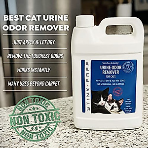 Stink Free Instantly Urine Odor Remover & Eliminator for Cat Urine, Oxidizer Based Urine Cleaner for Carpets, Rugs, Mattress, etc. 128 Oz (1 Gallon)