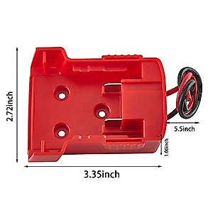 Power Wheels Adapter for Milwaukee M18 Battery Adaptor 18v Dock Power Connector for Milwaukee 18V Lithium Battery 12 Gauge Robotics