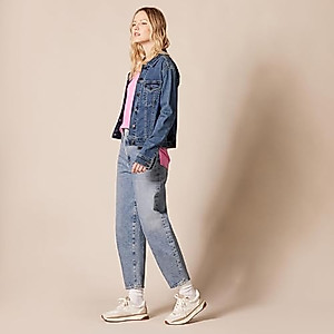 Amazon Essentials Women's Lightweight Long-Sleeve V-Neck Tunic Sweater (Available in Plus Size), Pink, Large