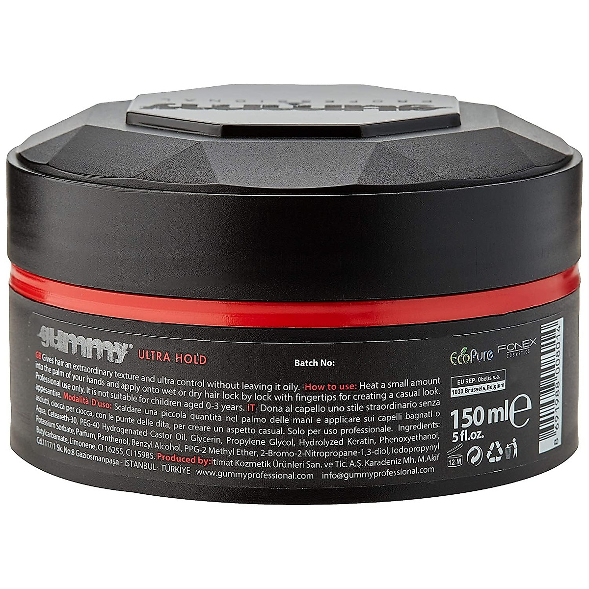 Gummy Ultra Hold Hair Styling Wax 150ml - 5.07 Fl Oz (Pack of 1) Ultra Hold