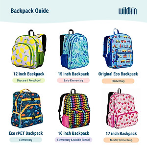 Wildkin 12-Inch Kids Backpack for Boys & Girls, Perfect for Daycare and Preschool, Toddler Bags Features Padded Back & Adjustable Strap, Ideal for School & Travel Backpacks (Robots)