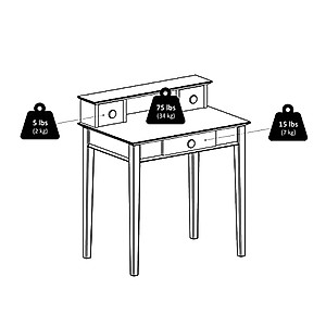 Winsome Wood Studio Home Office, Honey